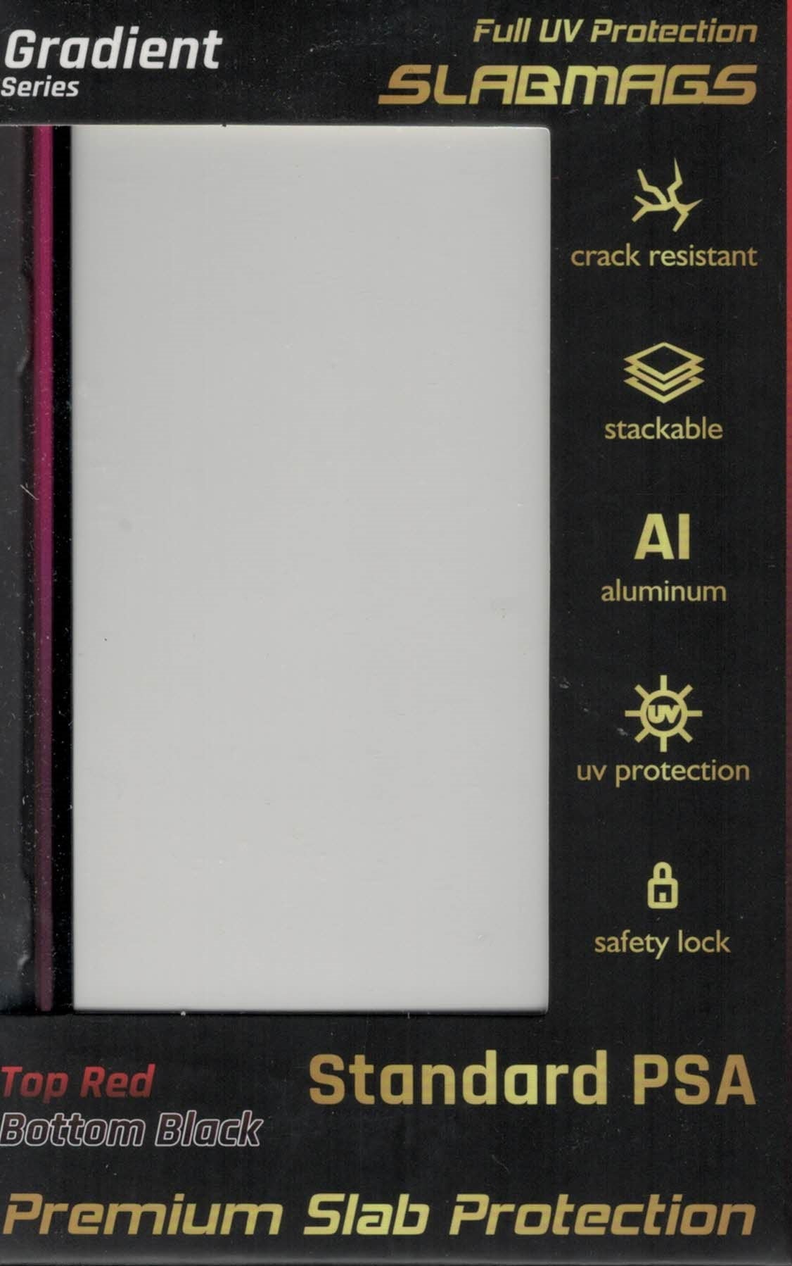 Gradient Series Standard PSA Slabmags Case Top Red Bottom Black Graded ...
